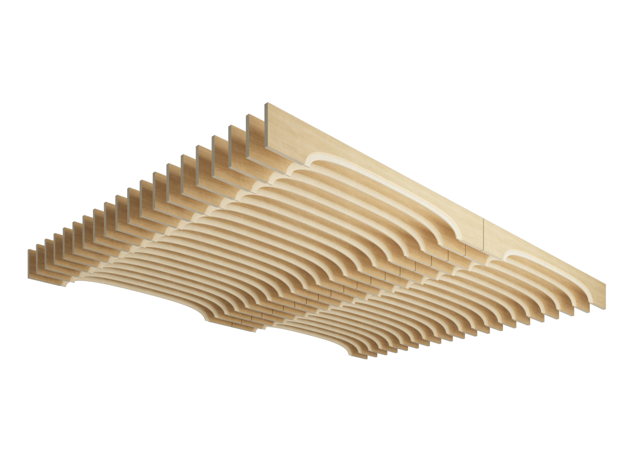Stacked Baffles 006 - Acoustical Baffles Ceiling | CSI Creative