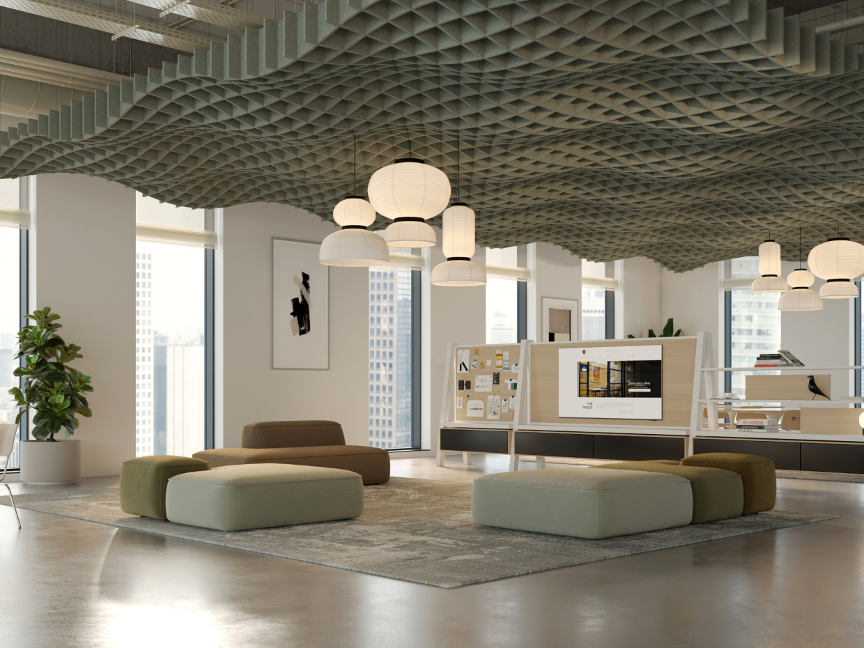 Waffle Clouds 002 - Acoustic Cloud Panel | CSI Creative