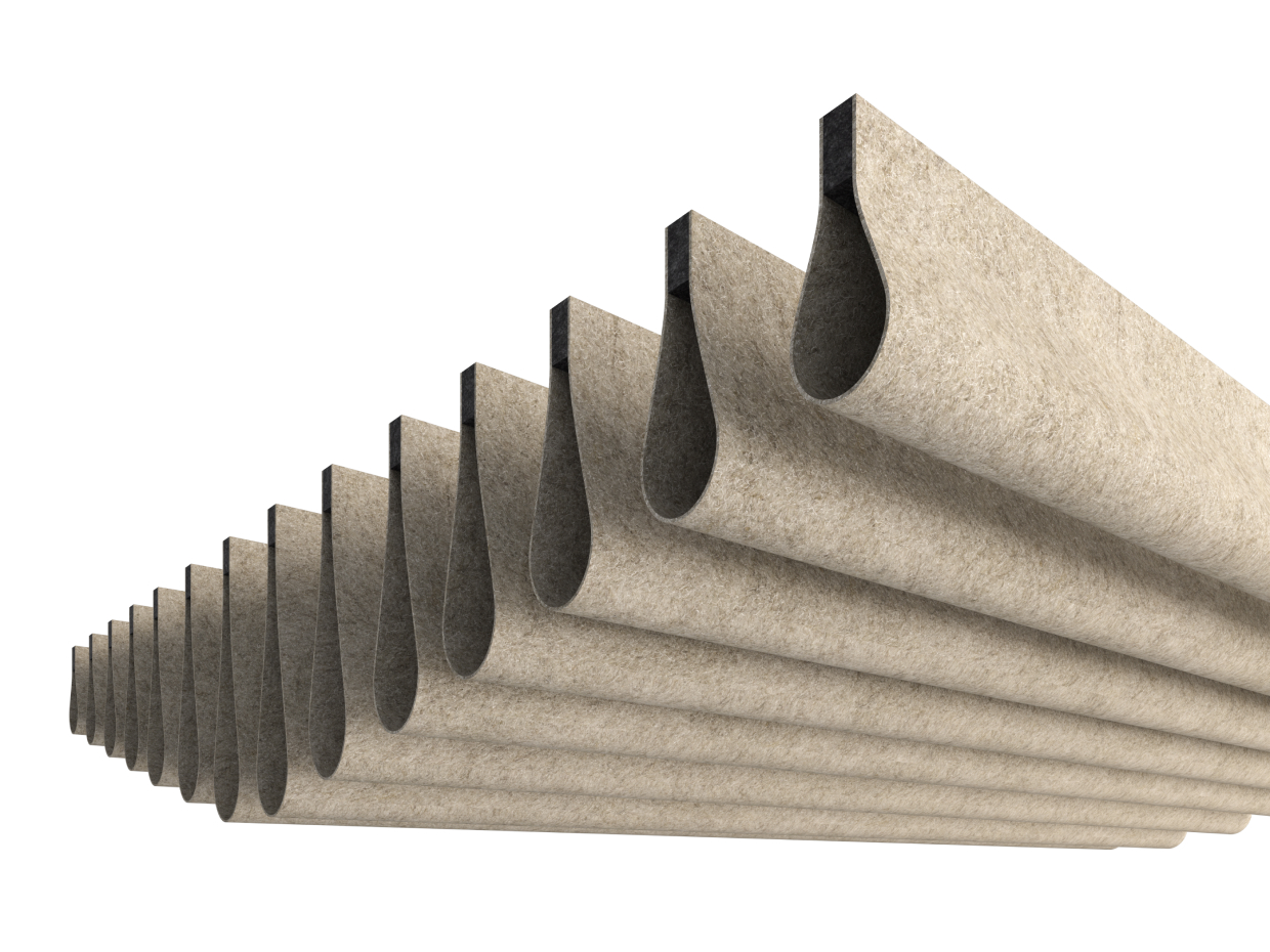 Draped Baffles 001 - Acoustical Ceiling Baffles | CSI Creative