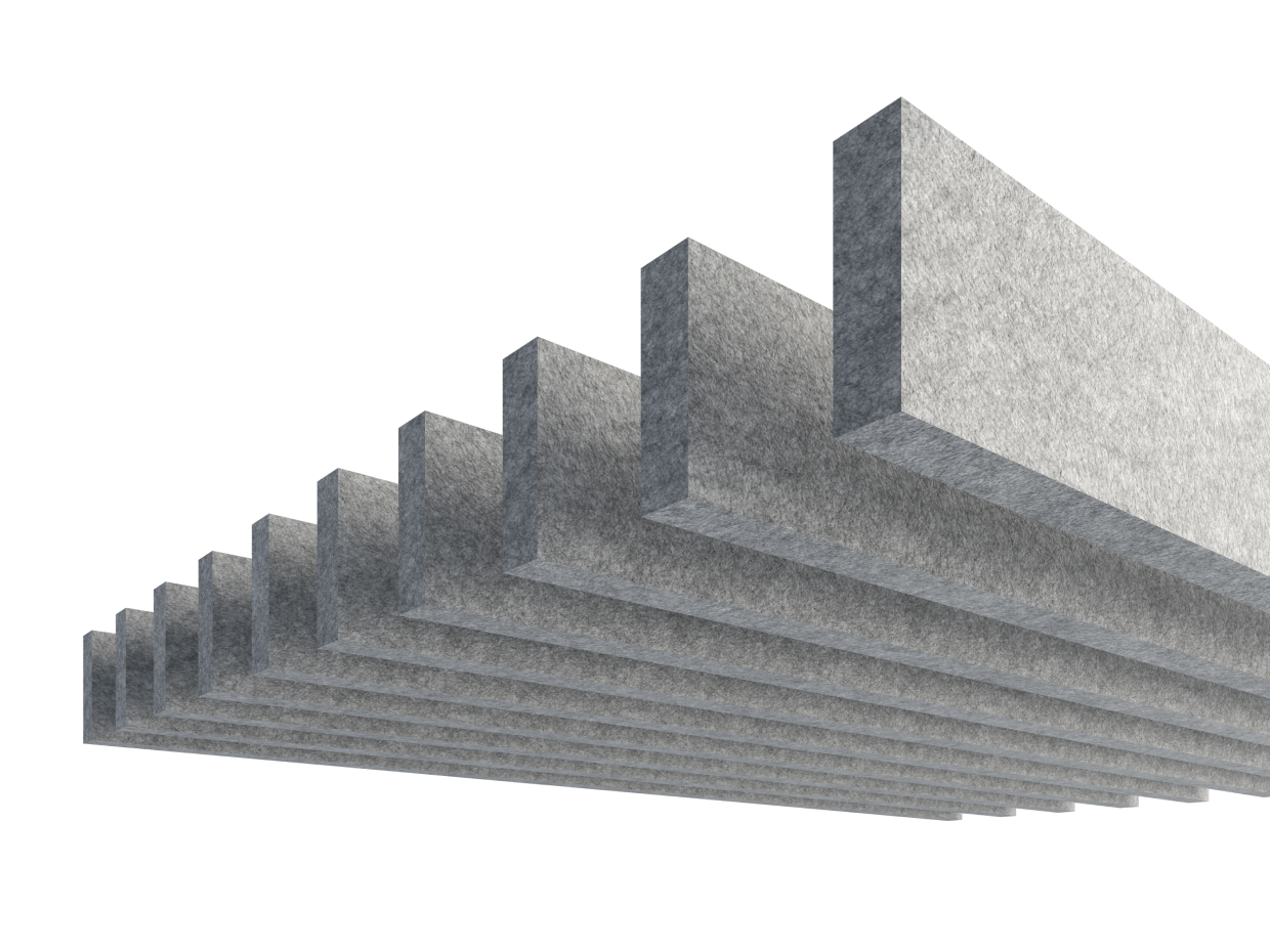 Folded Baffles 001 - Sound Absorbing Ceiling Baffles | CSI Creative