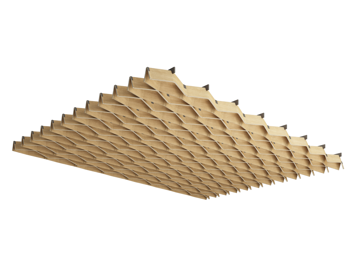 Faceted Baffles 001 - Acoustic Hanging Baffle Panels | CSI Creative