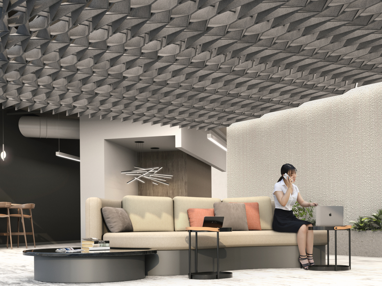 Faceted Baffles 006 - Acoustic Hanging Baffles | CSI Creative