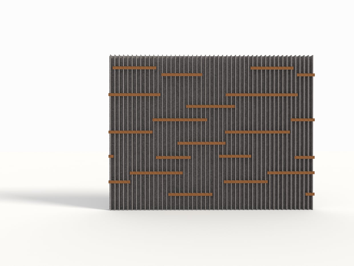 Plug Surfaces 009 - Slatted Felt Wall Panel | CSI Creative