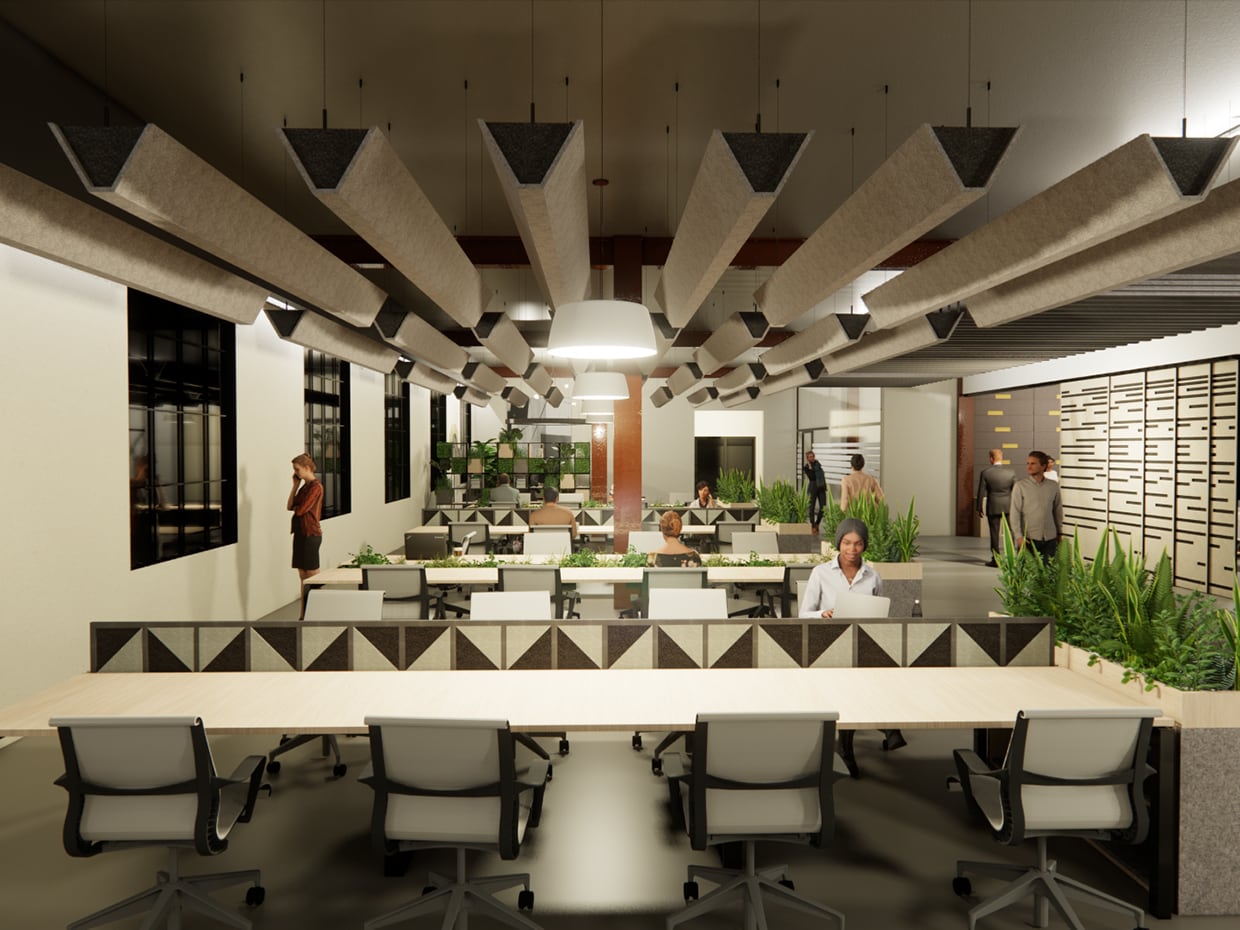 Folded Baffles 004 - Ceiling Sound Baffles | CSI Creative